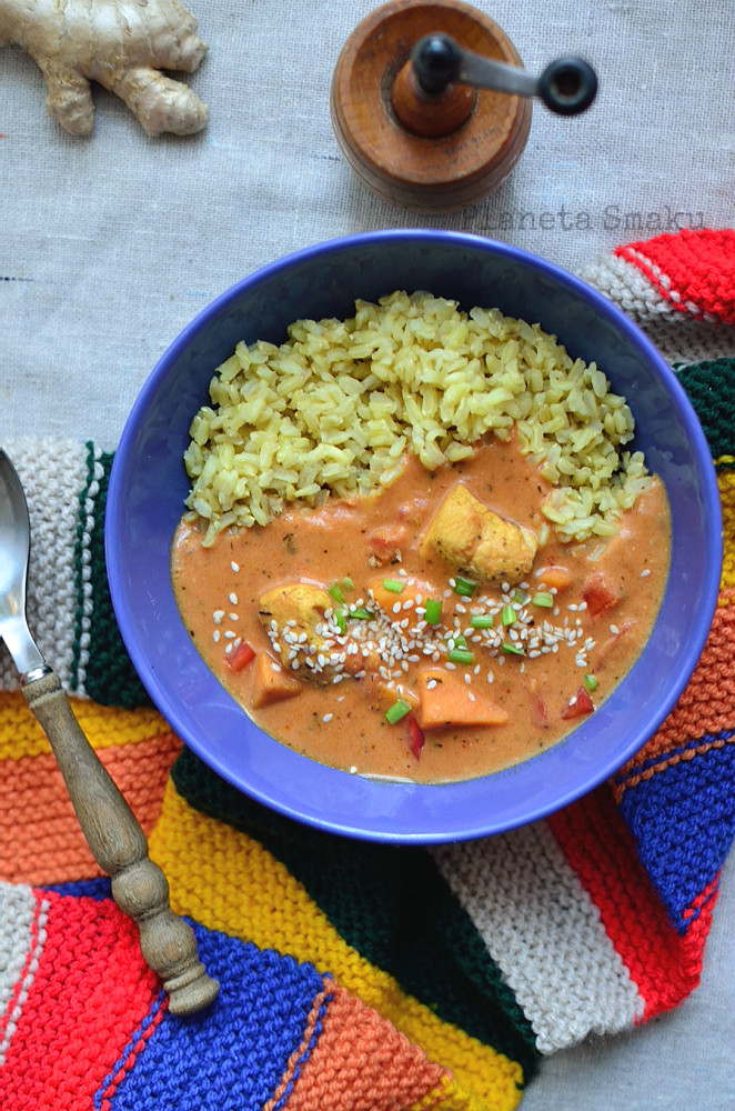Curry z batatem i kurczakiem - Planeta Smaku